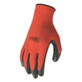 Grease Monkey Nitrile Coated Work Gloves, Red, Men's Large, 8 Pair ...
