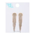 Time and Tru Women's Two Tone Box Chain Fringe Drop Earrings - Walmart.com