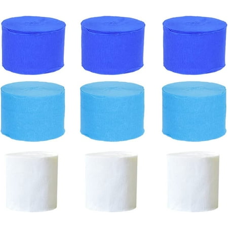 9 Rolls Crepe Paper Streamer Roll Christmas Party Streamers Craft ...