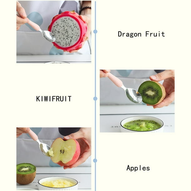 Double End Baby Spoons Children's Fruit Puree Spoon Fruit Scraping ...