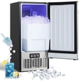 JFHID 15'' Commercial Ice Maker 100lbs/24H,Stainless Steel Under ...