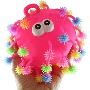 (ORANGE) Giant Knobby Puffer Worm - Sensory Fidget and Stress Balls ...