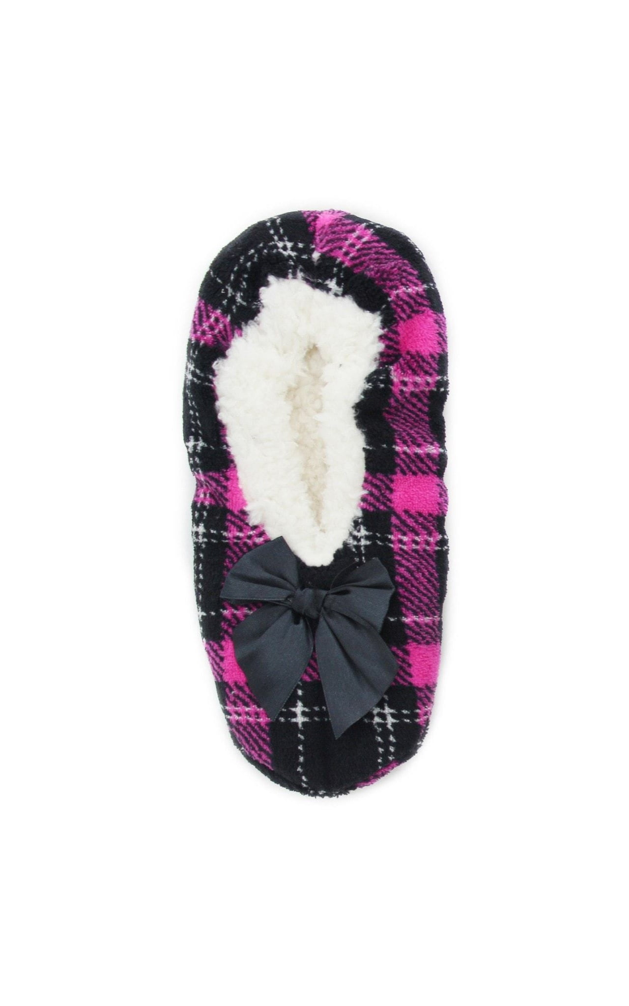 MeMoi Portrait Plaid Sherpa-Lined Slippers - Womens - Female - Walmart.com