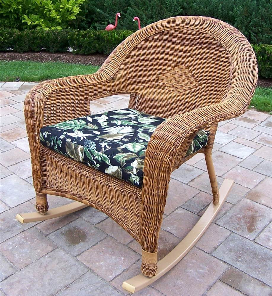 High Back Resin Wicker Rocking Chair at Oliver Howell-price blog