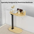 Bamboo Bathtub Table with Adjustable Height, Freestanding Bath Tray ...
