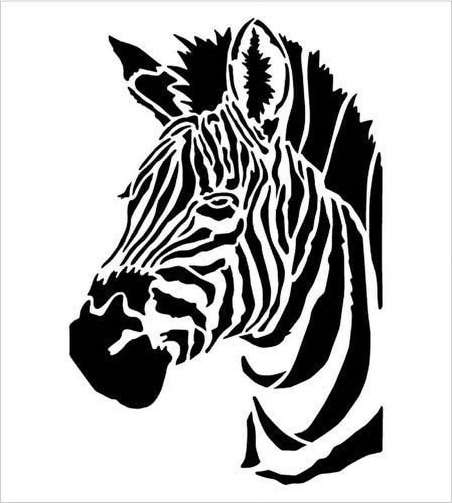 Zebra Head Stencil