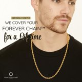 KISPER 18k Gold Stainless Steel Rope Chain Necklace with Lobster Clasp ...