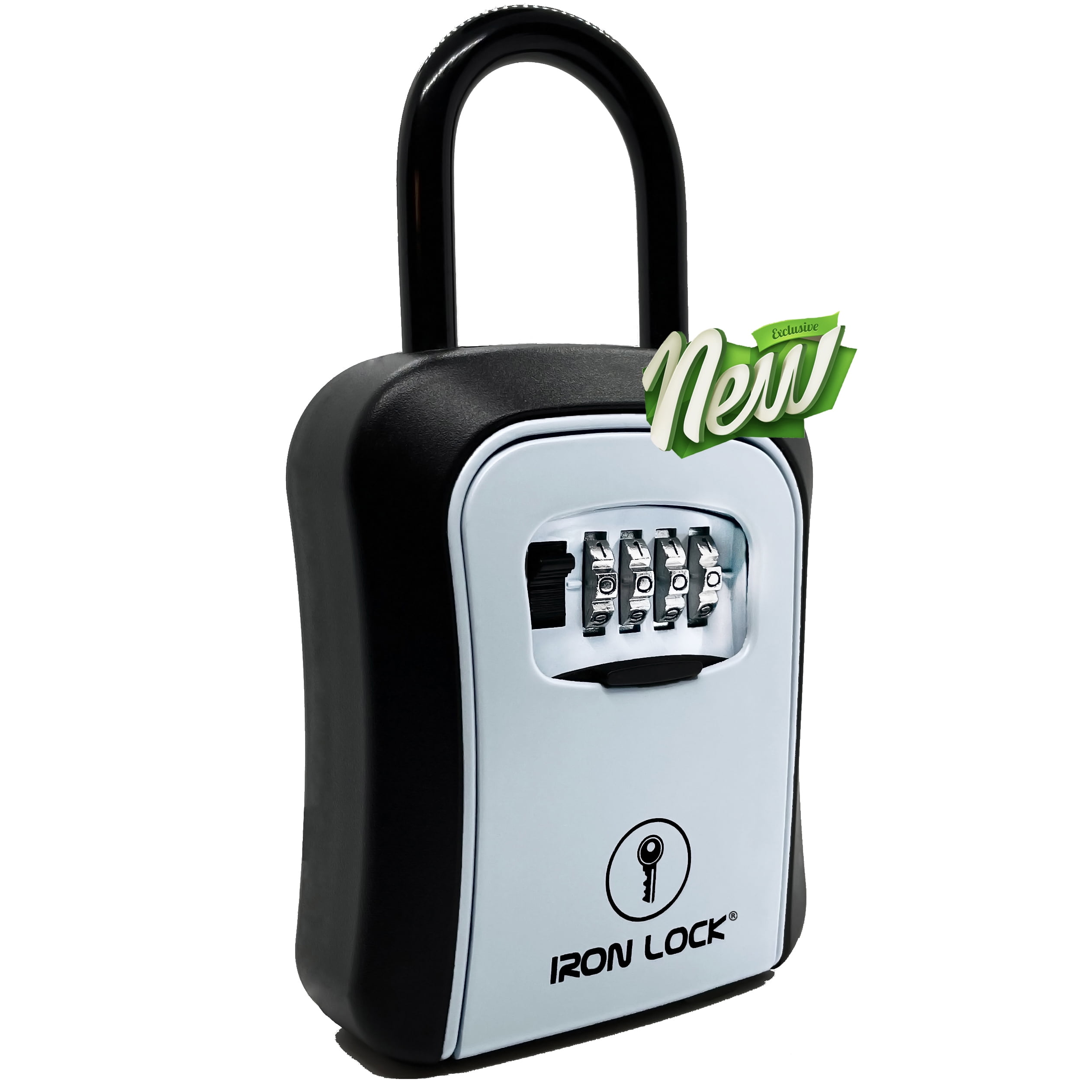 Iron Lock Medium Waterproof Key Lock Box with U-Shackle & 4-Digit Combo ...