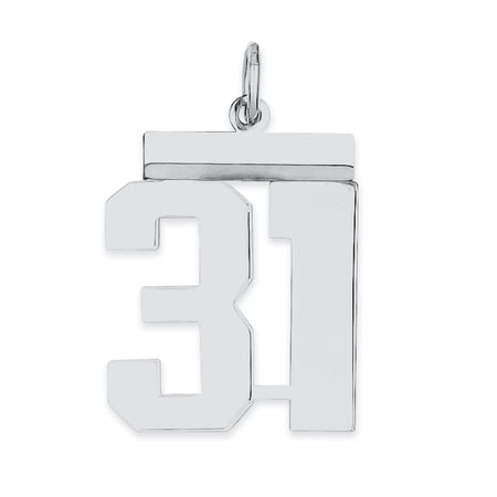 Sterling/silver Number 31 Charm Necklace Pendant Charms | Walmart Canada