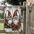 Festive Vintage Garden Gnomes Christmas Wall Art 8x12 Inches Metal Tin ...