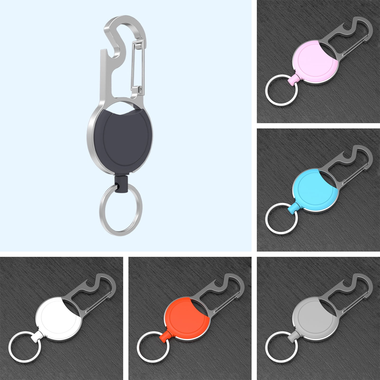 Hesroicy Retractable Keychain Quick Release, Elastic, Zinc Alloy, Anti ...