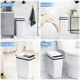 2.5 Gallon Hands-free Dustbin, Automatic Lid, Closed Garbage Trash Can ...