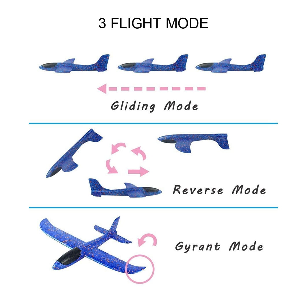 Buy BESTYO Foam Airplane Toys Throwing Foam Plane 3 Flight Mode Glider ...