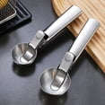 POYOGA Ergonomic Ice Cream Scooper Stainless Steel Triggers Mechanism ...