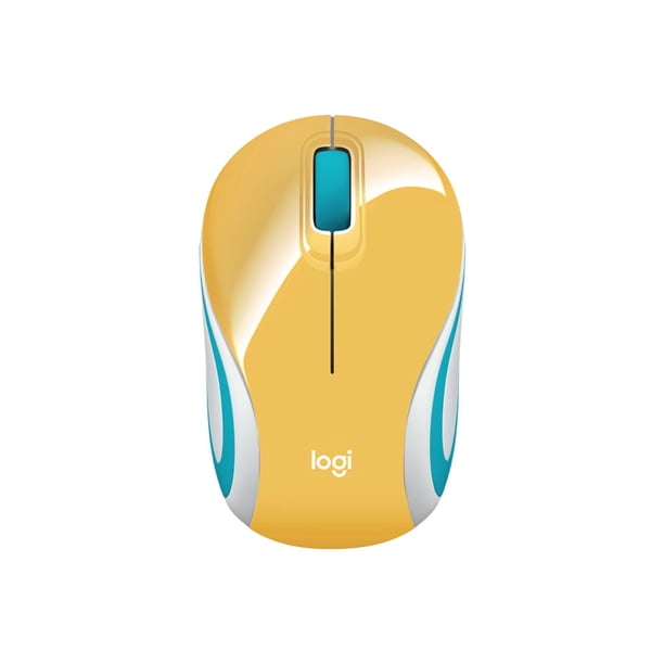 Mini Mouse Óptico Inalámbrico Logitech M187, USB. Color Amarillo ...