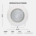 Four Bros FLP 6" Inch Fresnel Glass Lens with White Plastic Trim, 60 ...