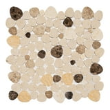 Oasis Gobi Brown Pebble Stone Look Natural Stone Mosaic Wall and Floor ...