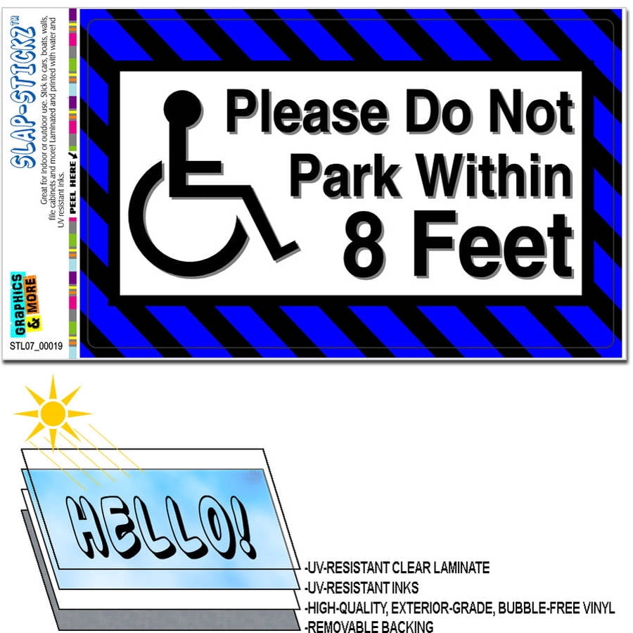Please Do Not Park Within 8 Feet Handicapped Disabled Automotive Car ...