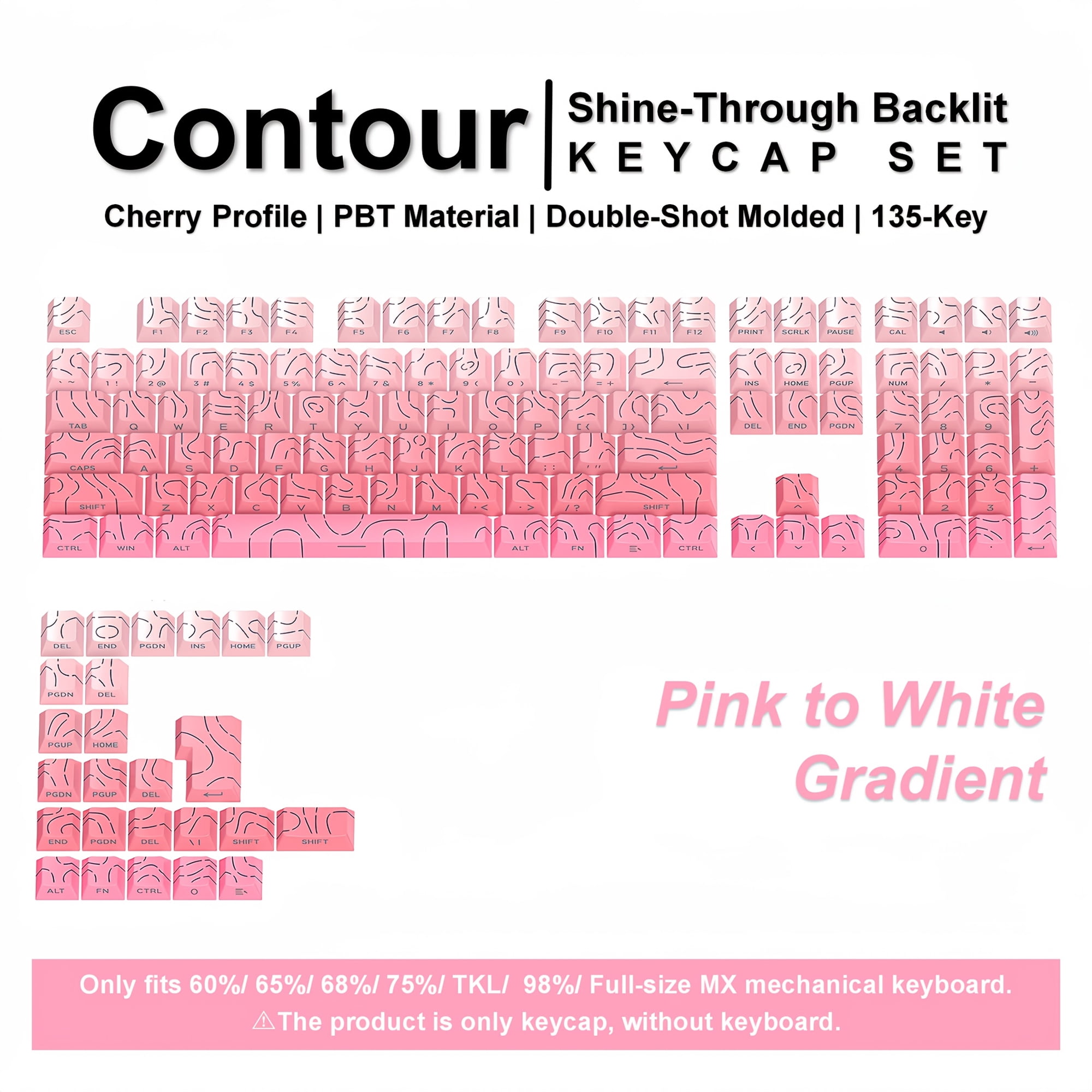 Click here for Unbranded A 135-Key Gradient Contour Keycap Set Ma... prices