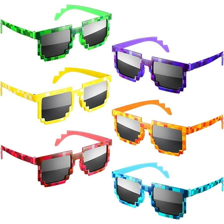 Kids Minecraft Mosaic Glasses Funny Pixel Sunglasses Eyeglasses Party ...