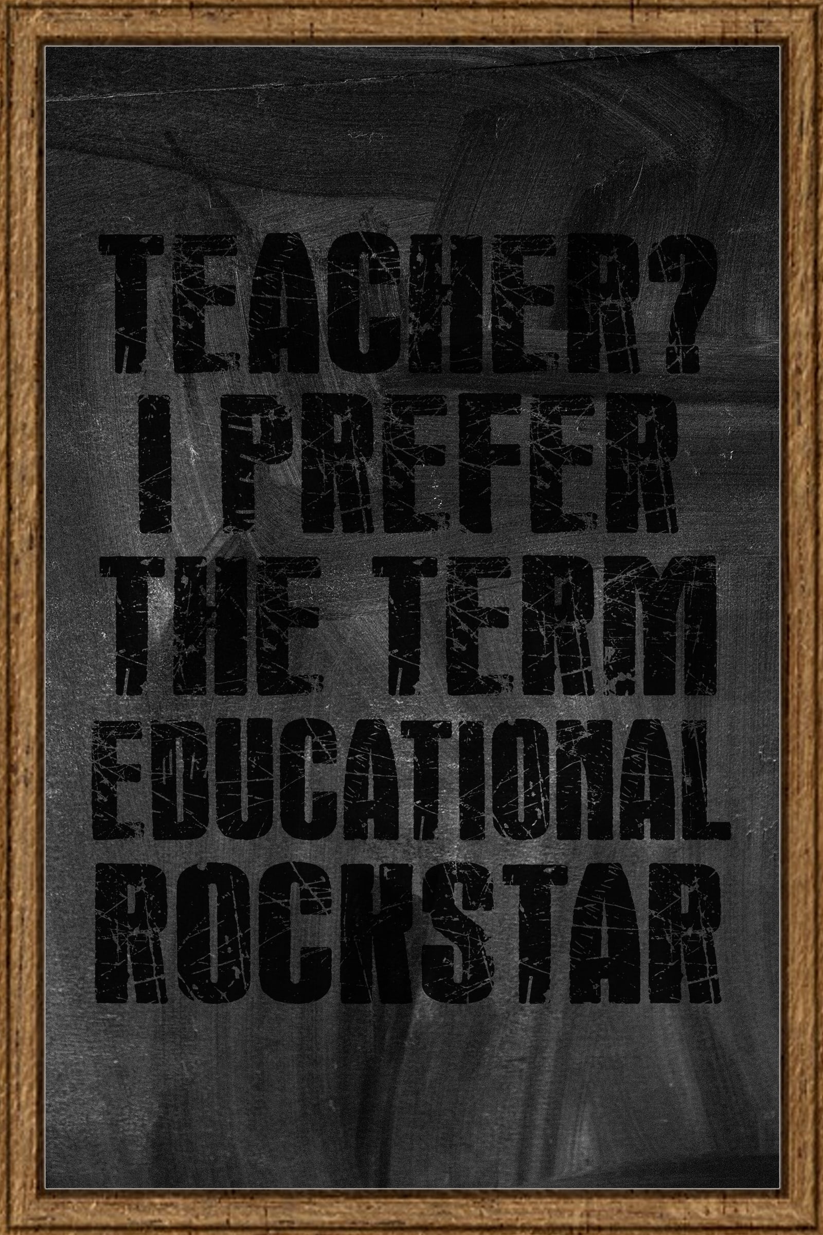 Teacher? I Prefer the Term Educational Rockstar Funny Work Pride Tin ...