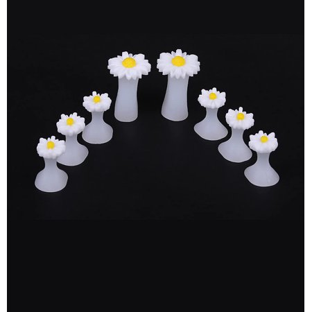 8 Pcs/set Soft Silicone Toe Daisy Purple Gold Nail Toe Splitter ...