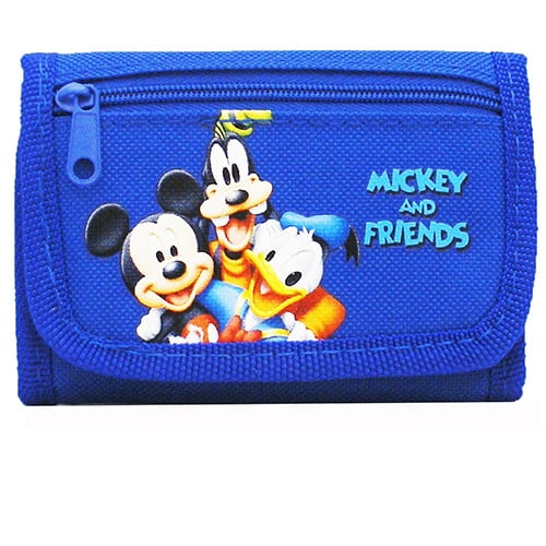 Mickey Mouse and Friends Authentic Licensed Blue Trifold Wallet ...