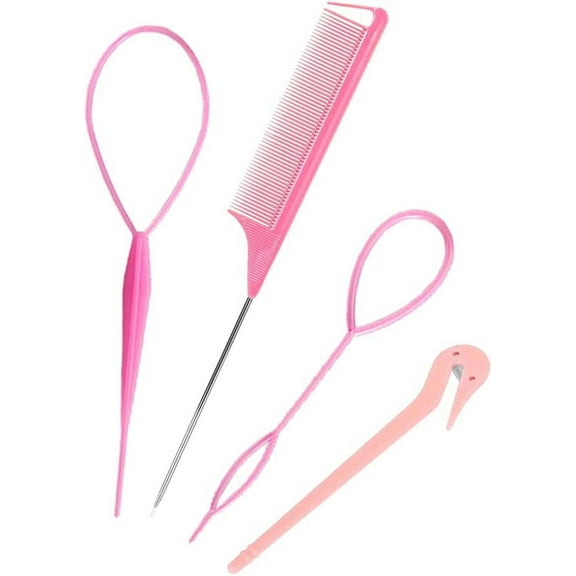 3 Packs 9 Inch Rat Tail Comb Carbon Fiber Heat Resistant Teasing Comb ...