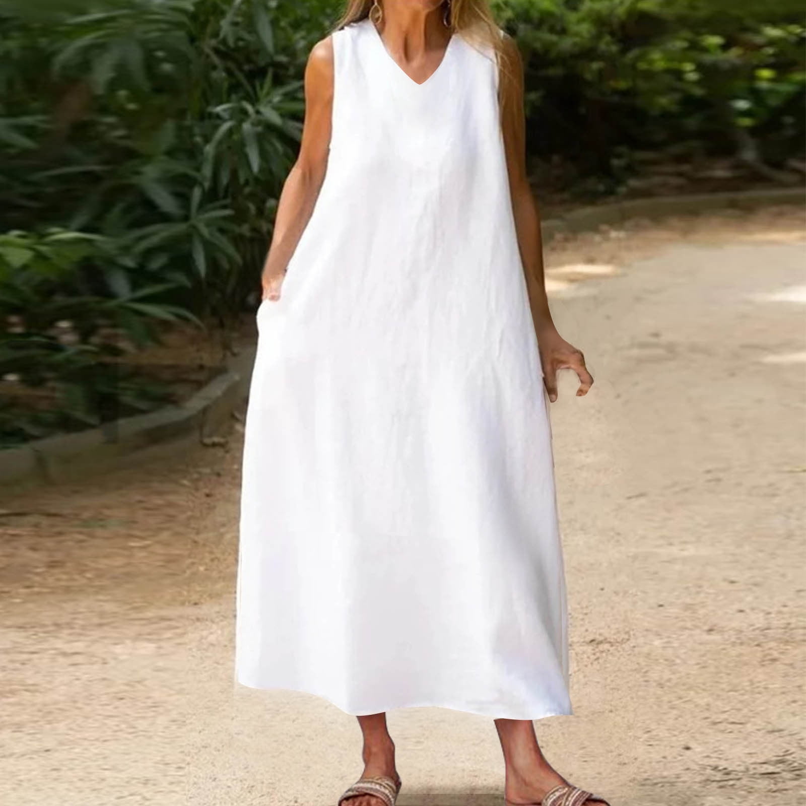 Click here for Jinhomg Womens Loose Cotton Dress Lightweight Comf... prices