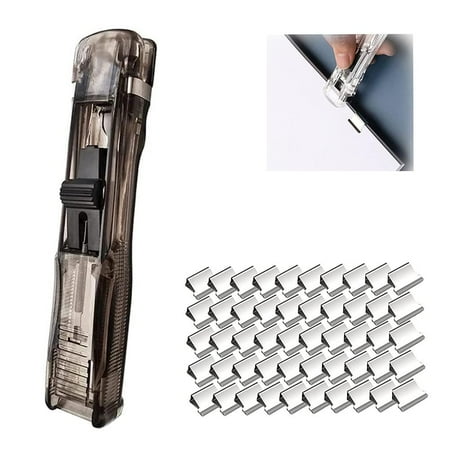 Transparent Acrylic Stapler Mini Push Stapler Set with 50 Reusable ...
