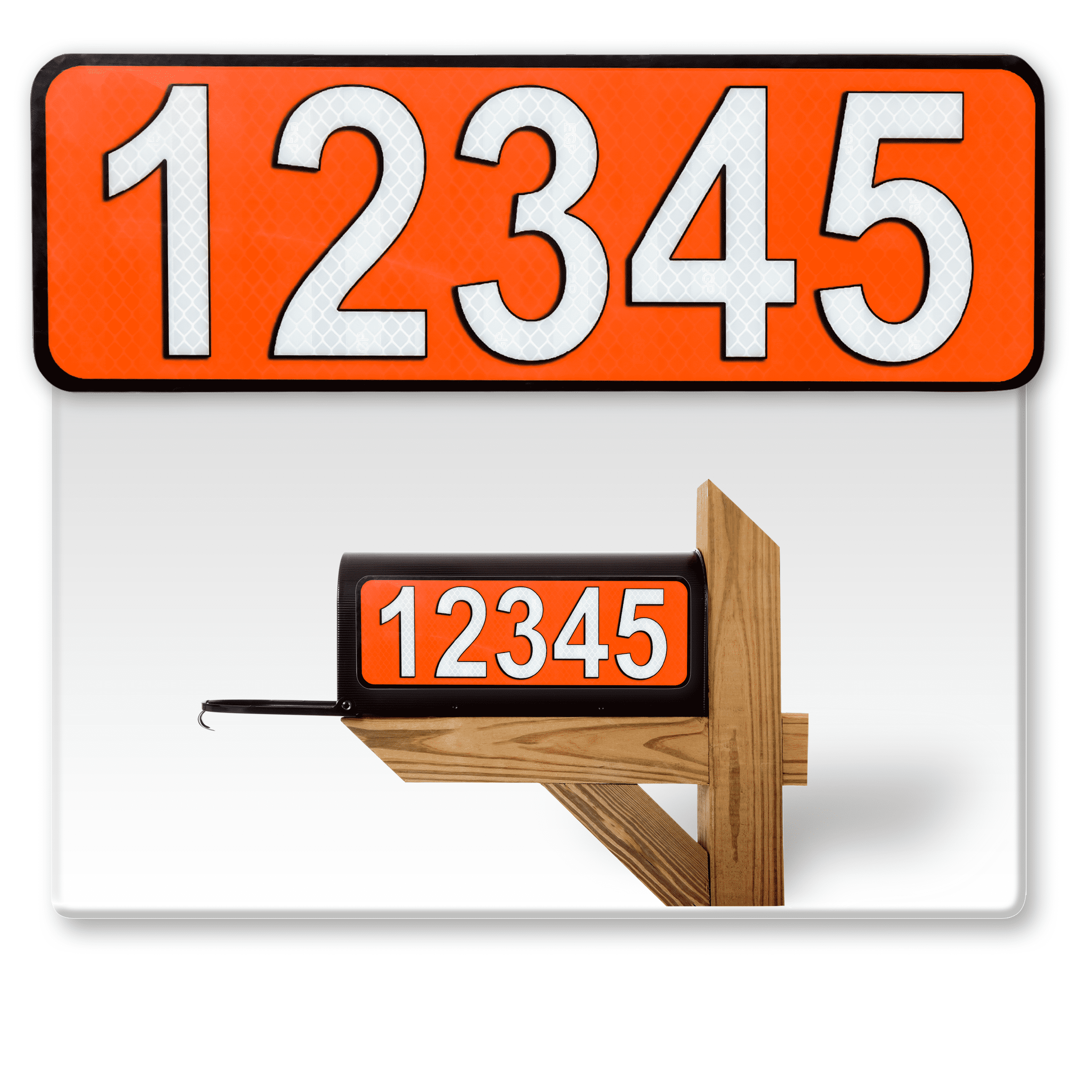 911 Customized Horizontal Mailbox Address Numbers Sticker Outdoor ...