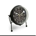 Zentique 8" Black and Silver Nautical Compass Round Desk Clock ...