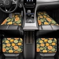 4-Piece Car Floor Mats Set, Citrus Mediterranean Style Mosaic Crystal ...