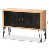 Baxton Studio Denali Modern and Contemporary Two-Tone Walnut Brown and ...
