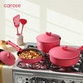 Carote 13 Pcs Nonstick Pink Cookware Sets W/ Die-Cast Lid, Detachable ...
