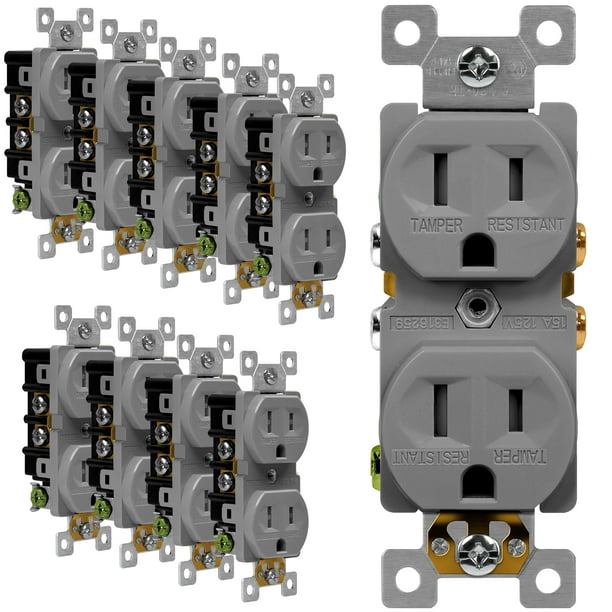 ENERLITES Tamper-Resistant Child Safe Duplex Receptacle Outlet ...