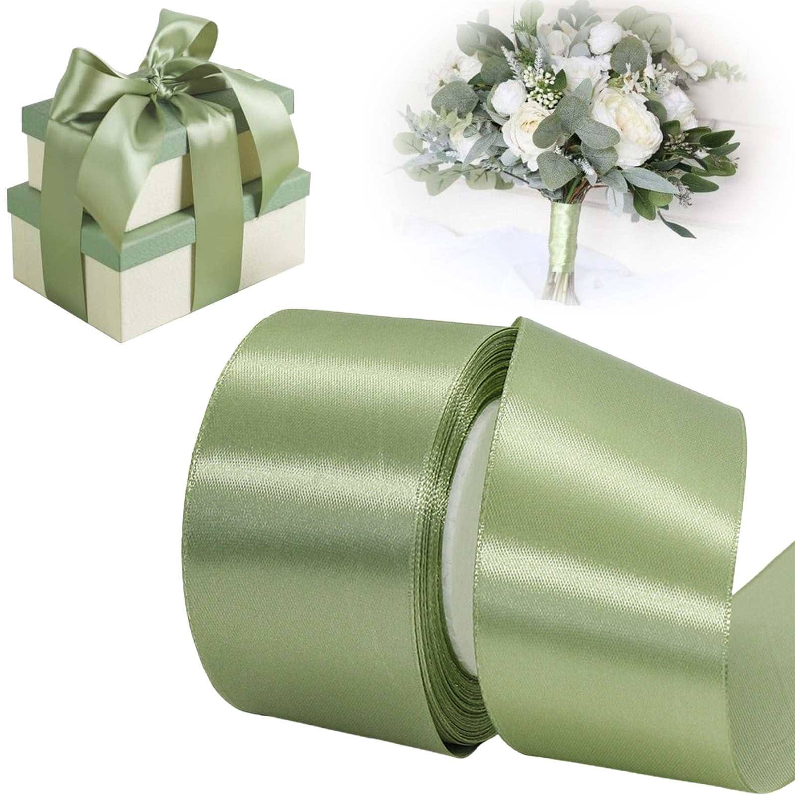 Click here for Uhgeax Satin Ribbon 2 X 25 Yards Wide Fabric Ribbo... prices