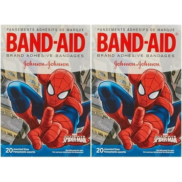 Band-Aid Kids Adhesive Bandages, Marvel Spiderman Designs, Assorted ...
