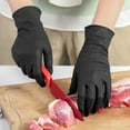 BAODELI Black Nitrile Gloves, 6 Mil Thick, Textured, Latex and Powder ...
