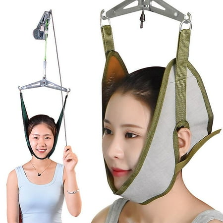Hanging Neck Traction Kit Stretching Belt Brace Adjustable Cervical ...