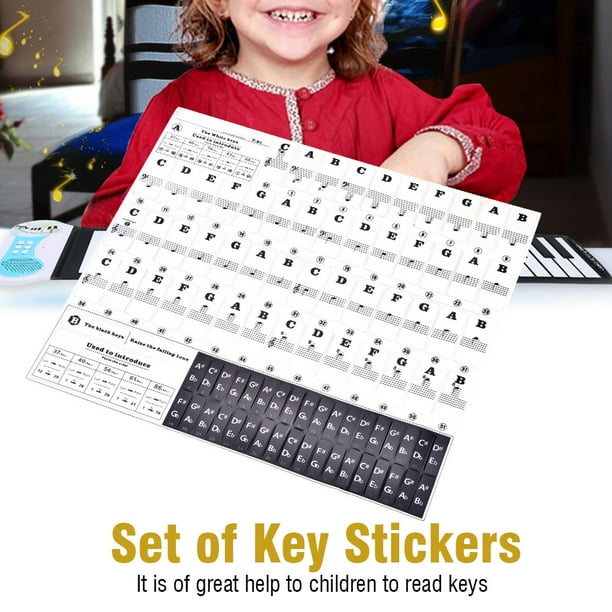 Keys Sticker Piano Key Sticker,Piano Keys Sticker Set Keyboard Sticker ...