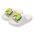 Djtdsds Kids Slide Sandals, Soft Non- Open-Toe Slippers Color:White ...