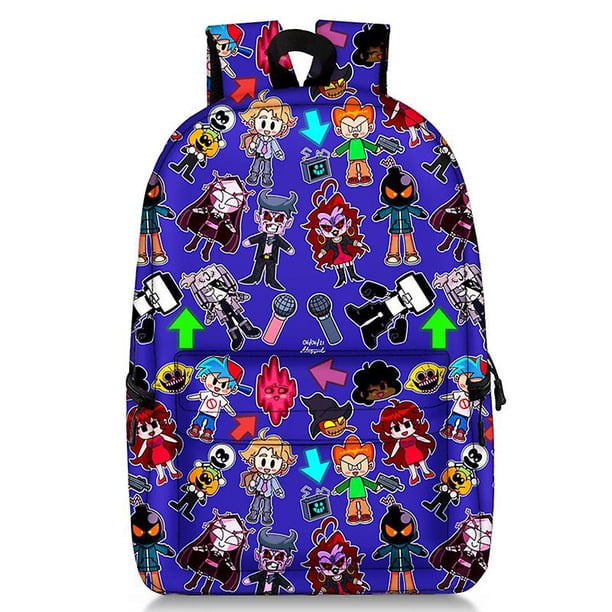 Friday Night Funkin Series Bag Cartoon Printed Daily Backpack With Wide ...