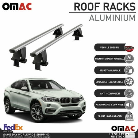 Smooth Roof Rack For BMW X6 2015-2022 Roof Rails Cross Bar Luggage ...