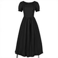 Xflwam Women Medieval Renaissance Dress Square Neck Short Sleeve