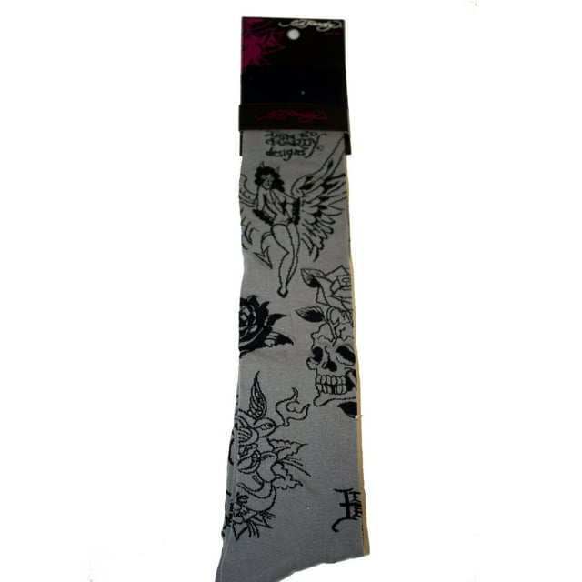 Ed Hardy Monochromatic Collage Women's Knee High Socks - Walmart.com