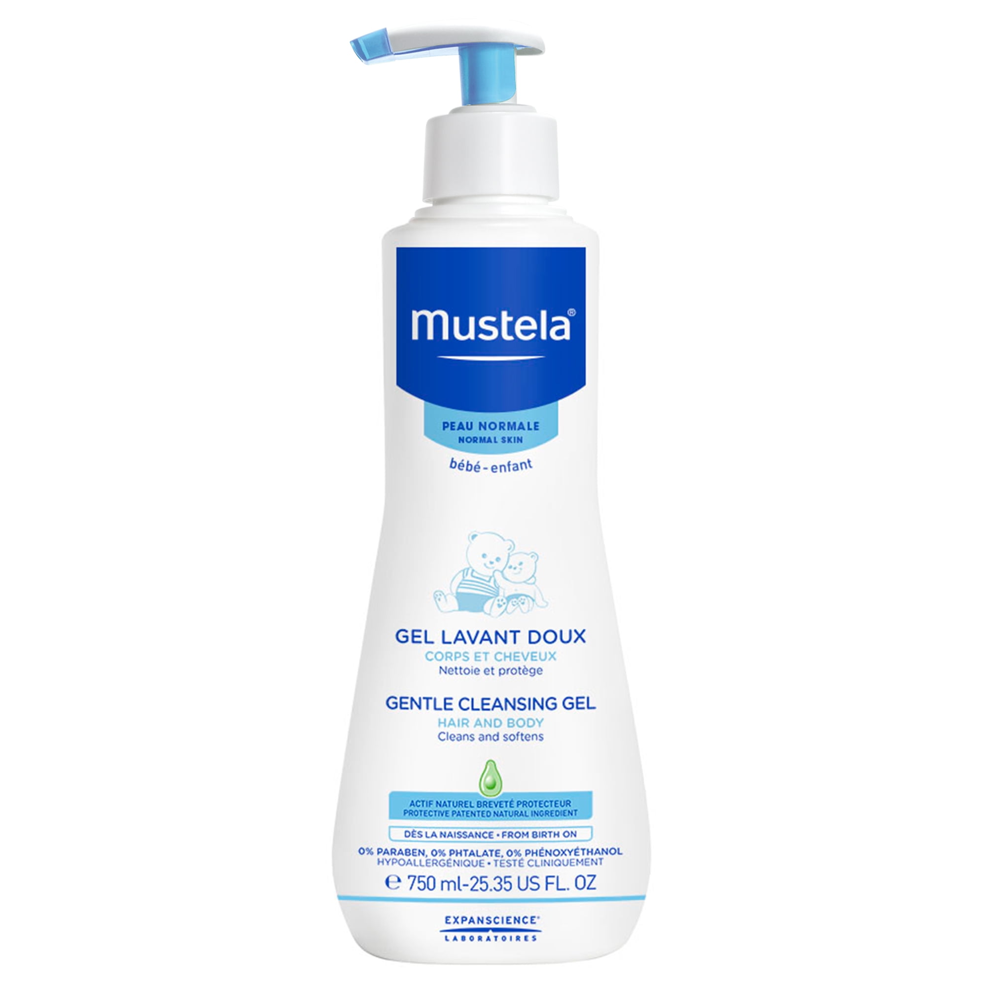 Mustela Baby Gentle Cleansing Gel, Hair and Body Wash with Natural ...