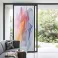 Pink Yellow Blue Abstract Window Privacy Film, Modern Art Wave Static ...
