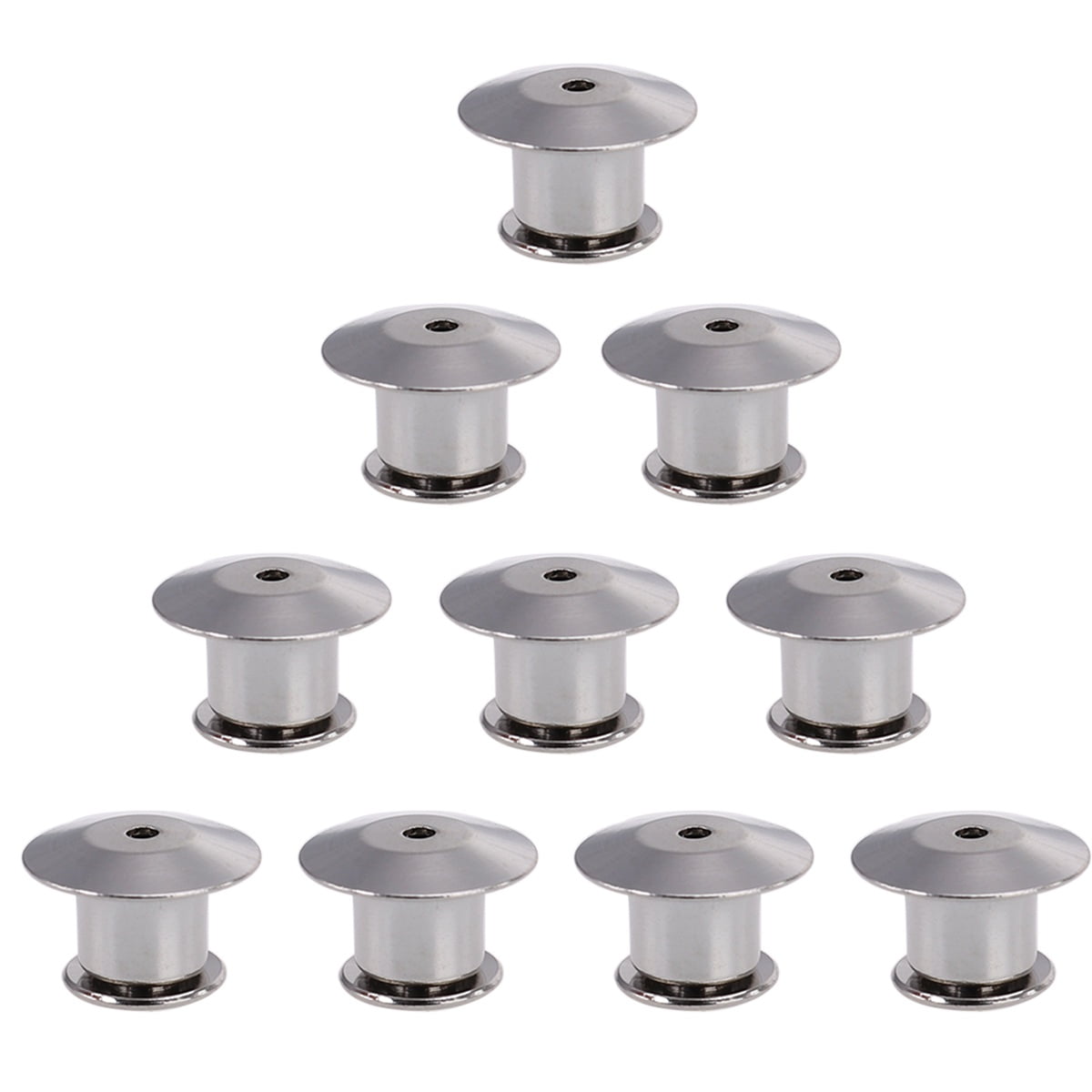 10pcs Locking Pin Backs Metal Locking Clasp Pin Keepers for Displaying ...