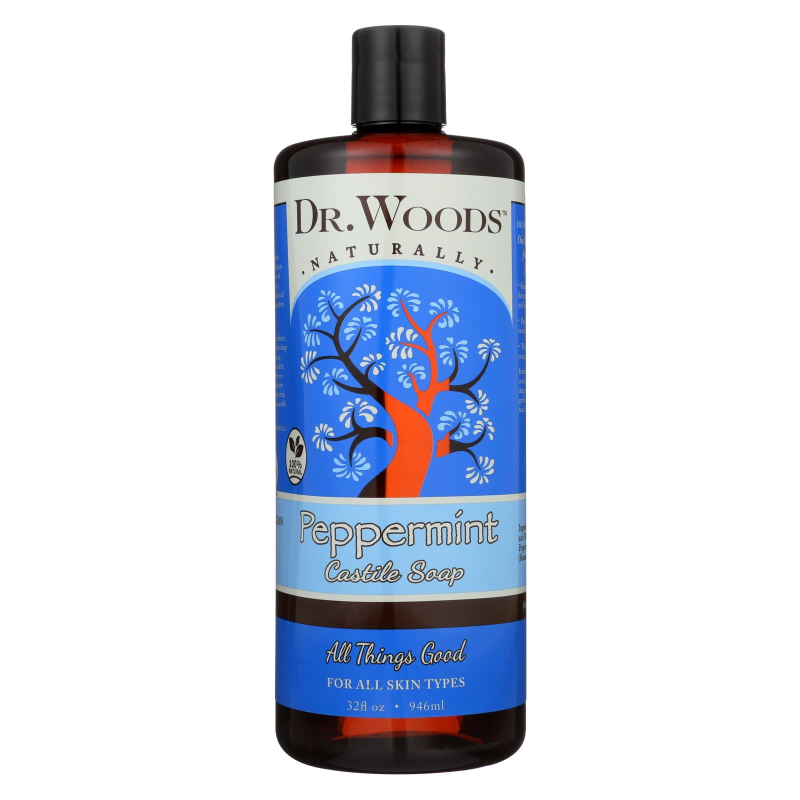 Dr. Woods Pure Castile Soap Peppermint - 32 Oz - Walmart.com - Walmart.com